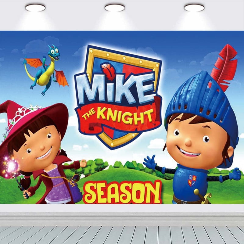 Mike the Knight Backdrop Banner Party Supplies Poster Birthday ...
