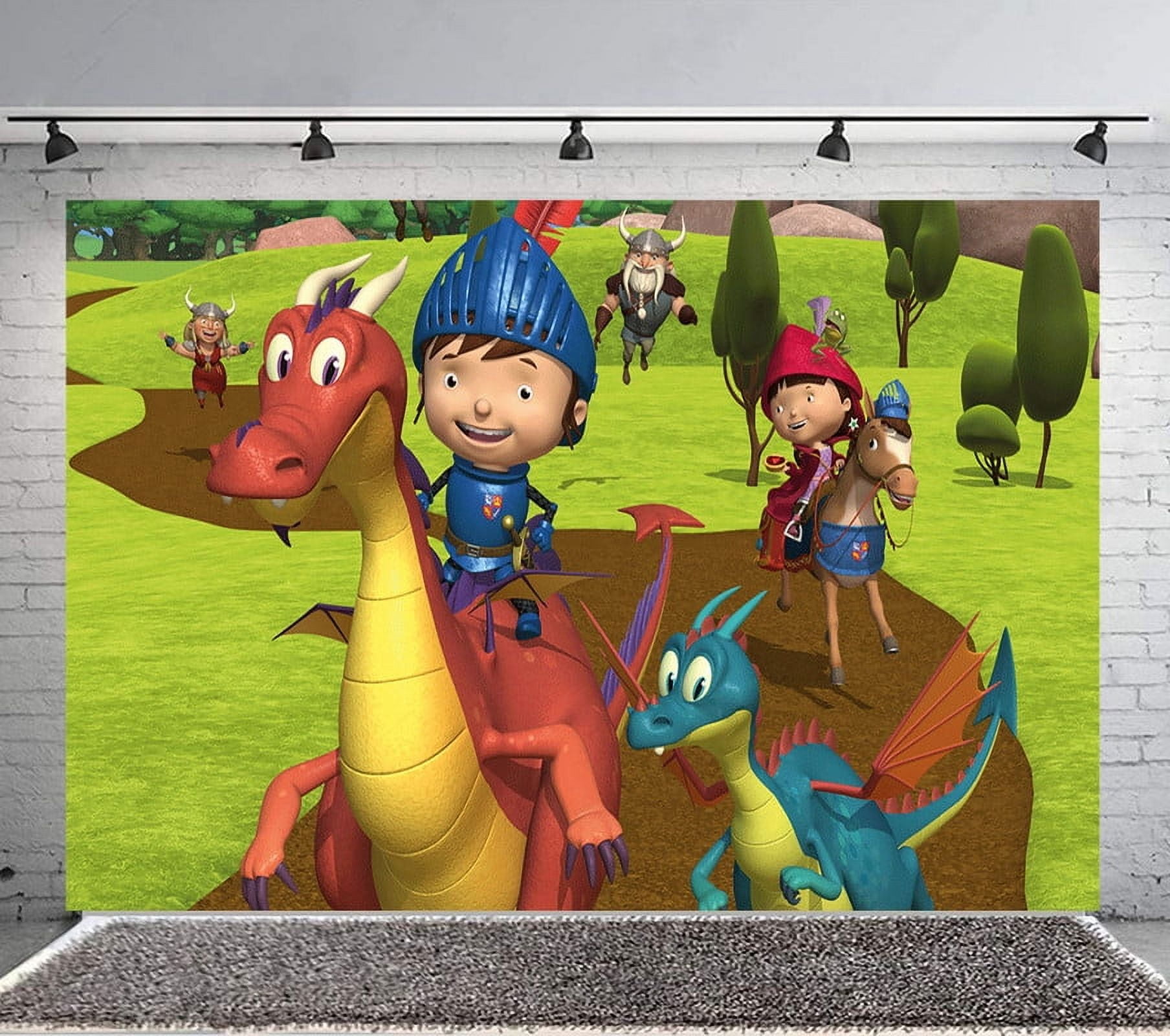 Mike the Knight Backdrop Banner Party Supplies Poster Movie Theme ...