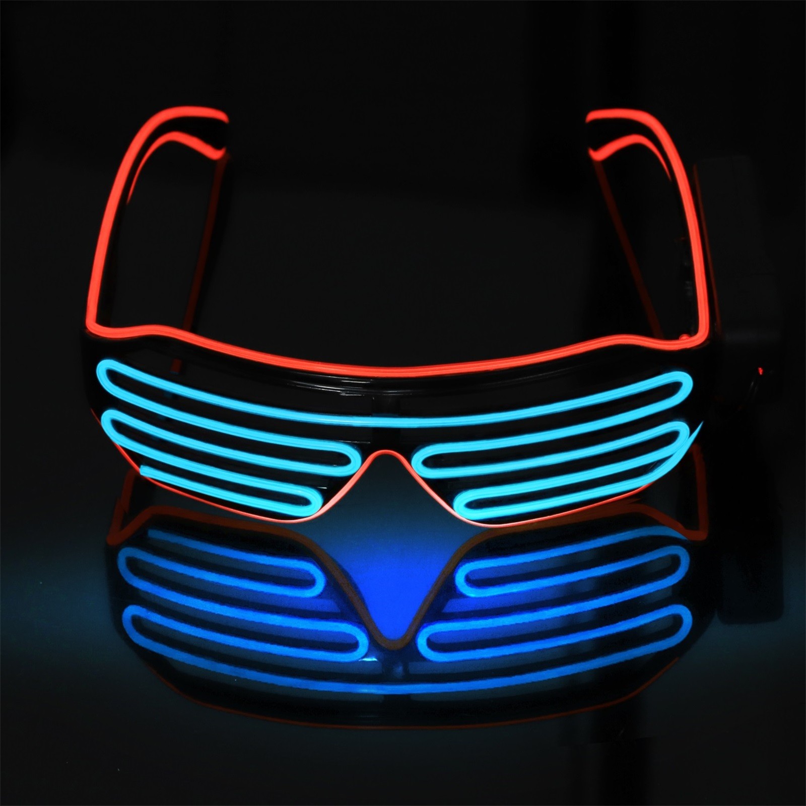Mikease Light Up Neon LED Glasses Glow Flashing LED Sunglasses Costumes ...