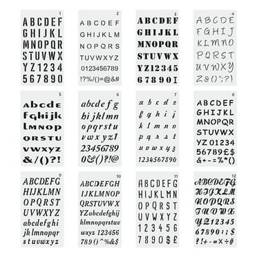 20 Pcs Hollow-out Letter/Number Stencils for Graffiti Alphabet Stencil ...