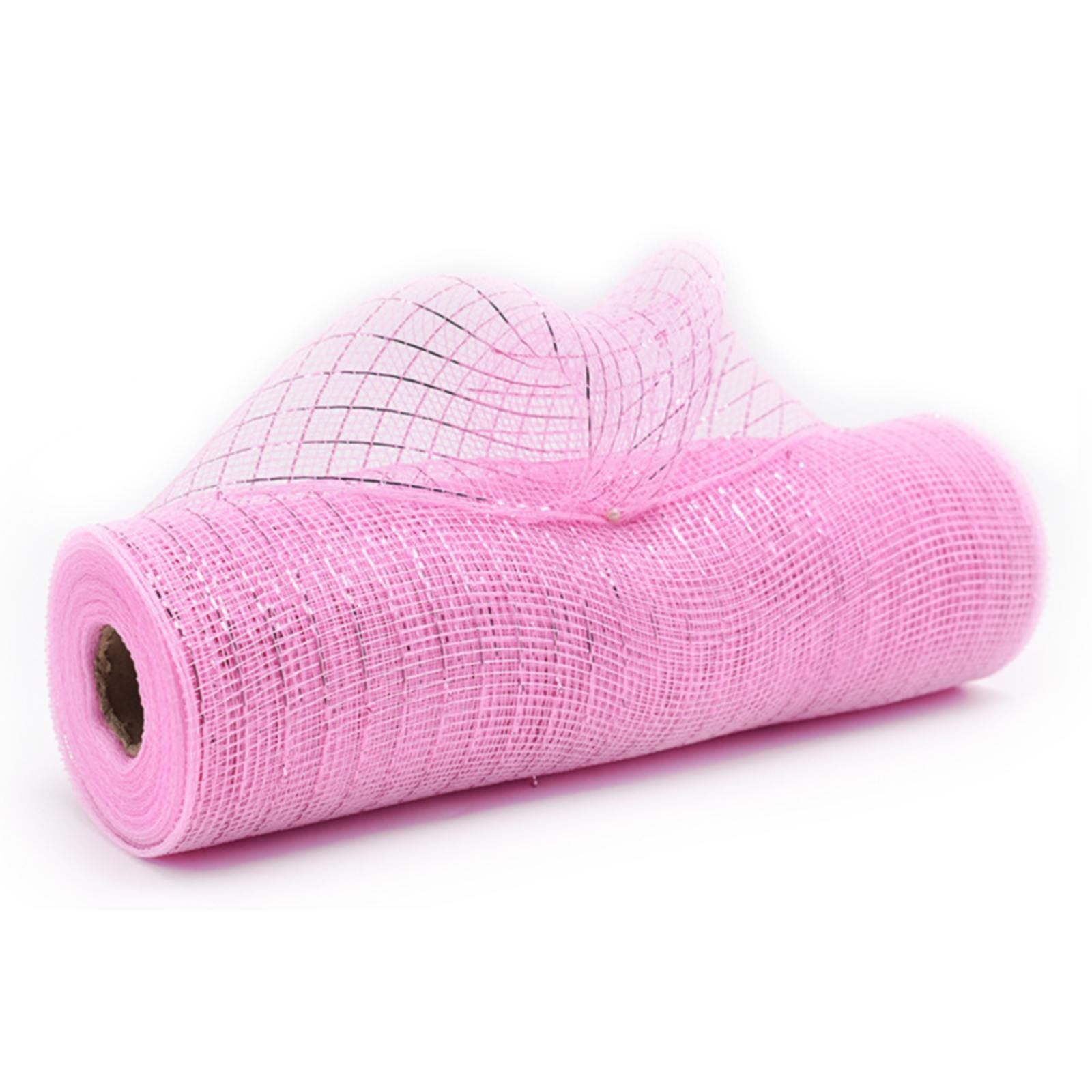 Mikease Packaging Ribbon Poly Deco Mesh Wrap Metallic Stripes for ...