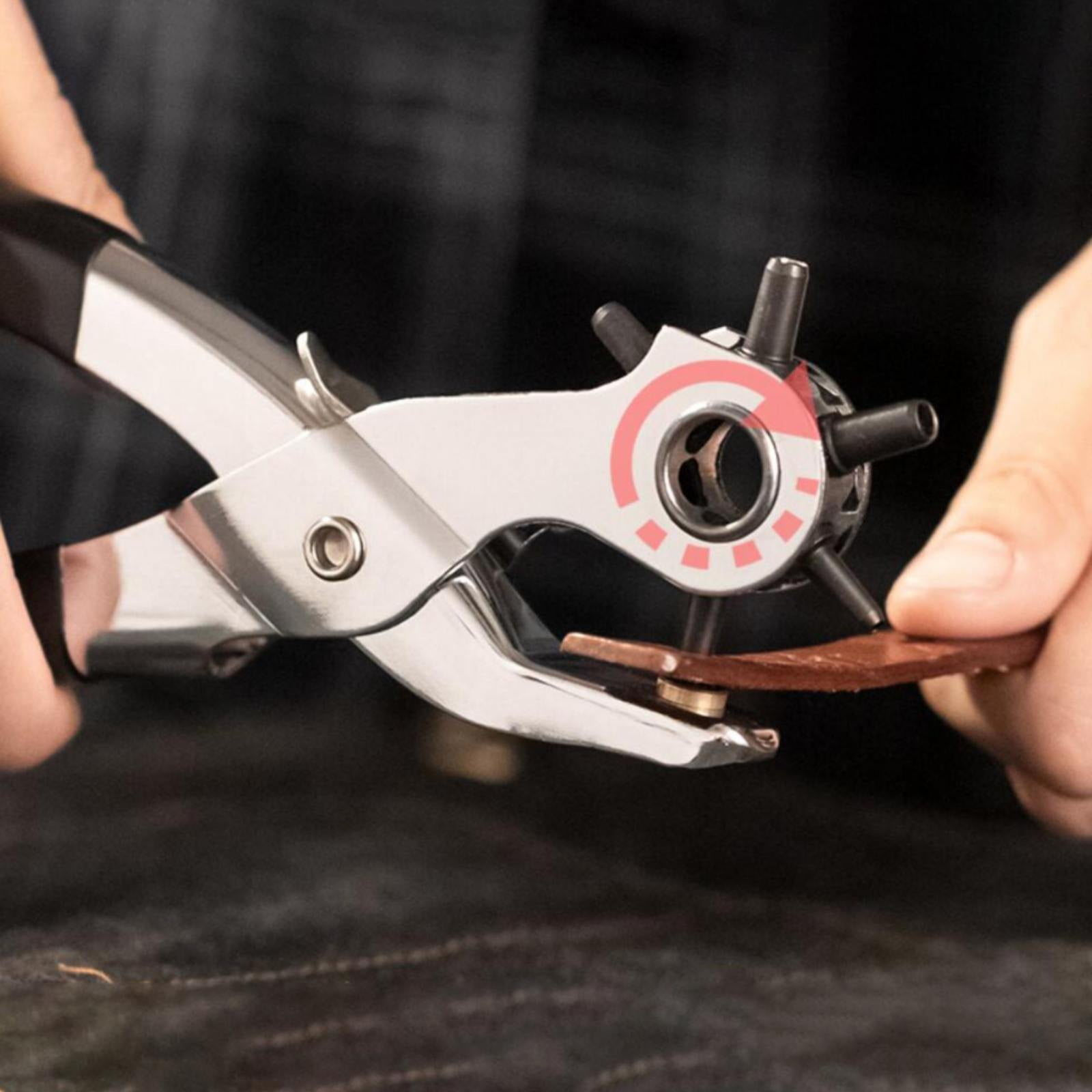 Mikease Revolving Multifunction Punch Plier Kit Punch Hole Tool Handle ...