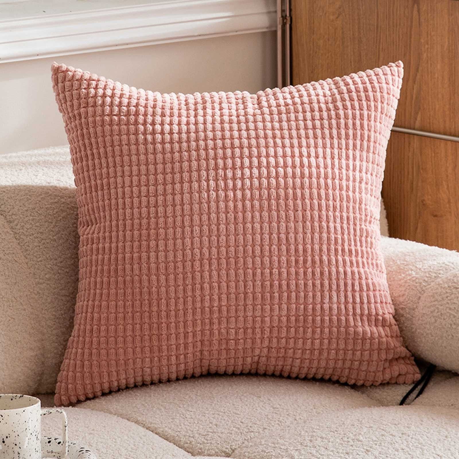 Mikease Decorative Pillow Covers Spring Set of 2 Corduroy Striped ...