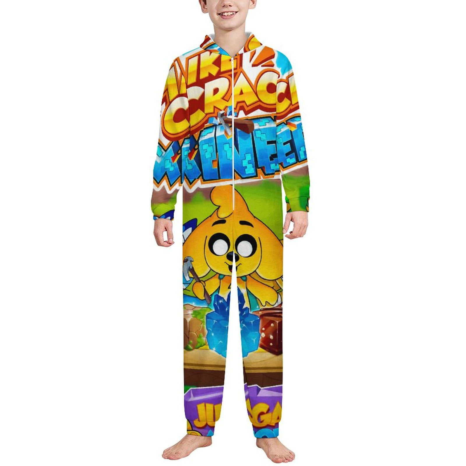 Mikecrack Kids One Piece Pajama Hooded Union Suit PJs Sleepwear for ...