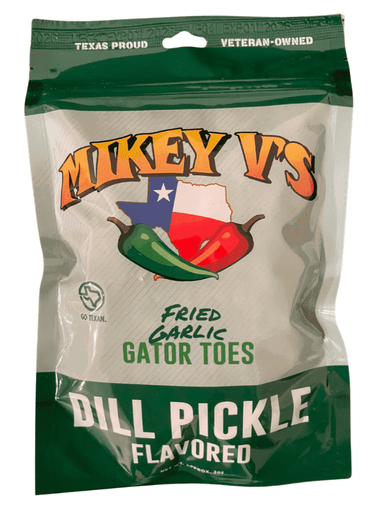 Mikey V's Dill Pickle Gator Toes, 3.9oz Deep Fried Garlic Snacks, 3pk ...