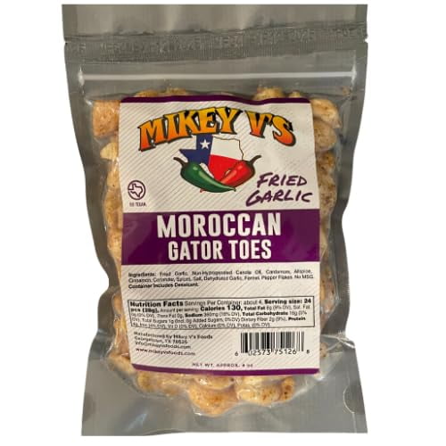 Mikey V's Moroccan "Gator TSF6 Toes", Deep Fried Garlic Snacks, 3.9oz ...