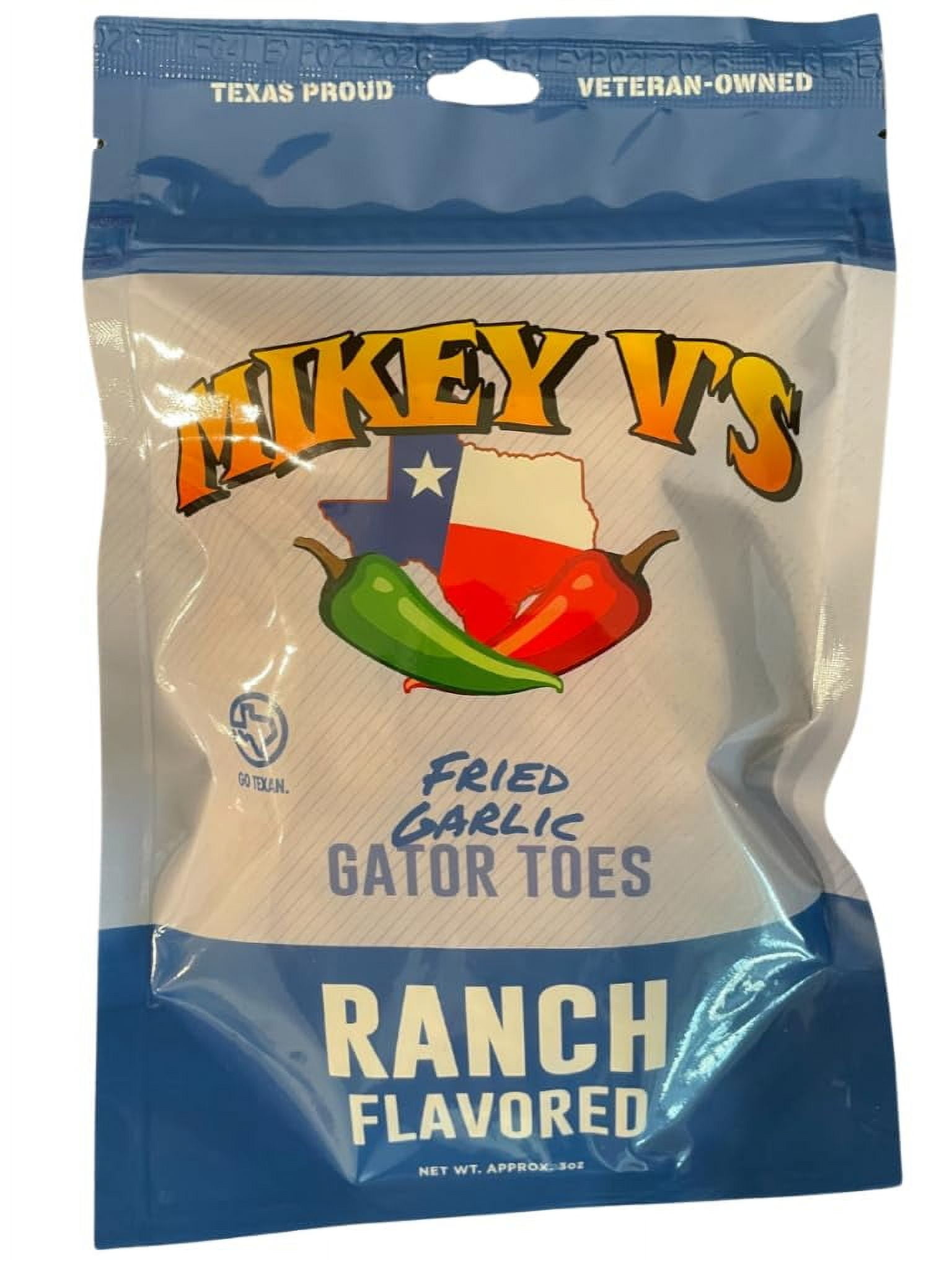 Mikey V's Ranch "Gator Toes", Deep Fried Garlic Snacks, 3.9oz.TA1 ...