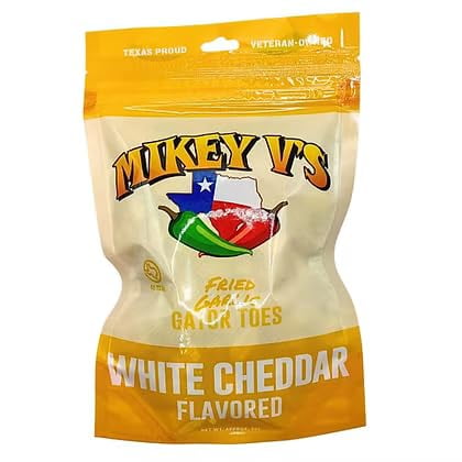 Mikey V's White Cheddar "Gator Toes", Deep Fried Garlic Snacks 3.9oz ...