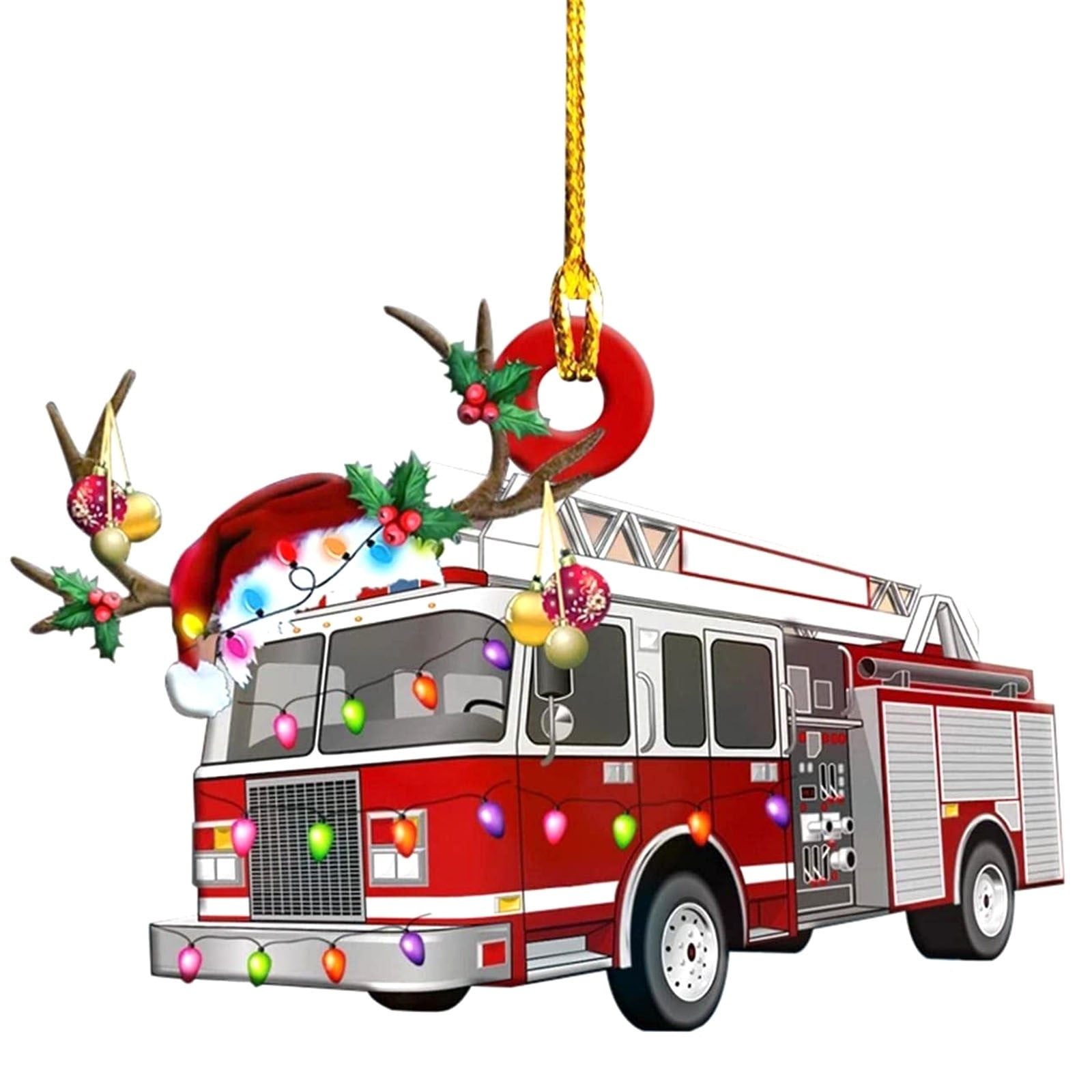 Mikhai Clearance 2 Pcs Christmas Vehicle Hanging Ornaments,3.1 Inch ...