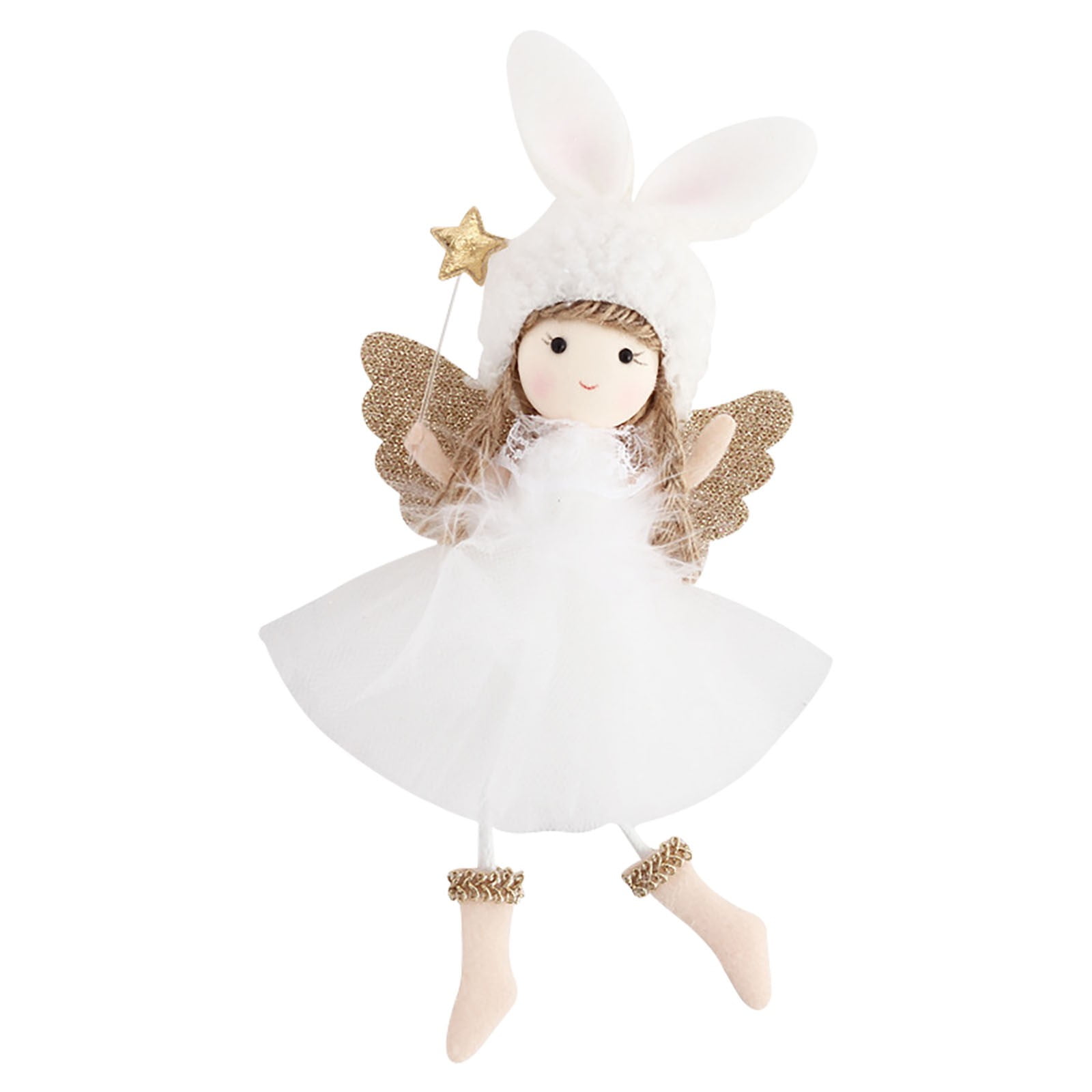 SLYNSHome Christmas Angel Doll Decorations,7.4 Inch Plush Angel Doll ...
