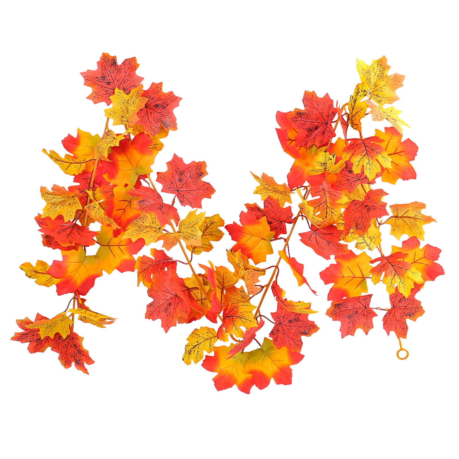 Mikhai Clearance Thanksgiving Artificial Maple Leaf Garland,68.5Inch Fake Silk Fall Maple Leaves ...