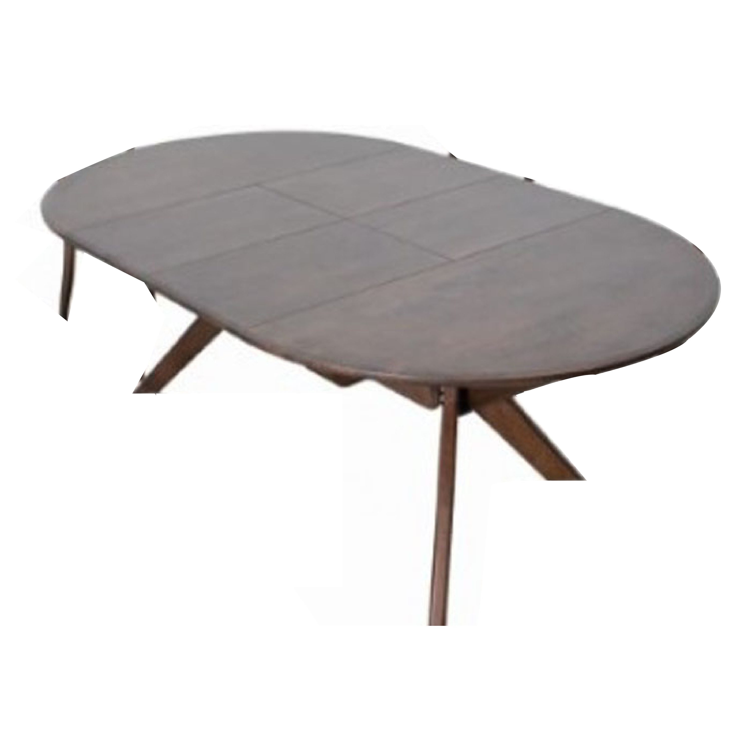 Mikie 47-79 Inch Dining Table, Extendable Brown Full Solid Wood Top ...