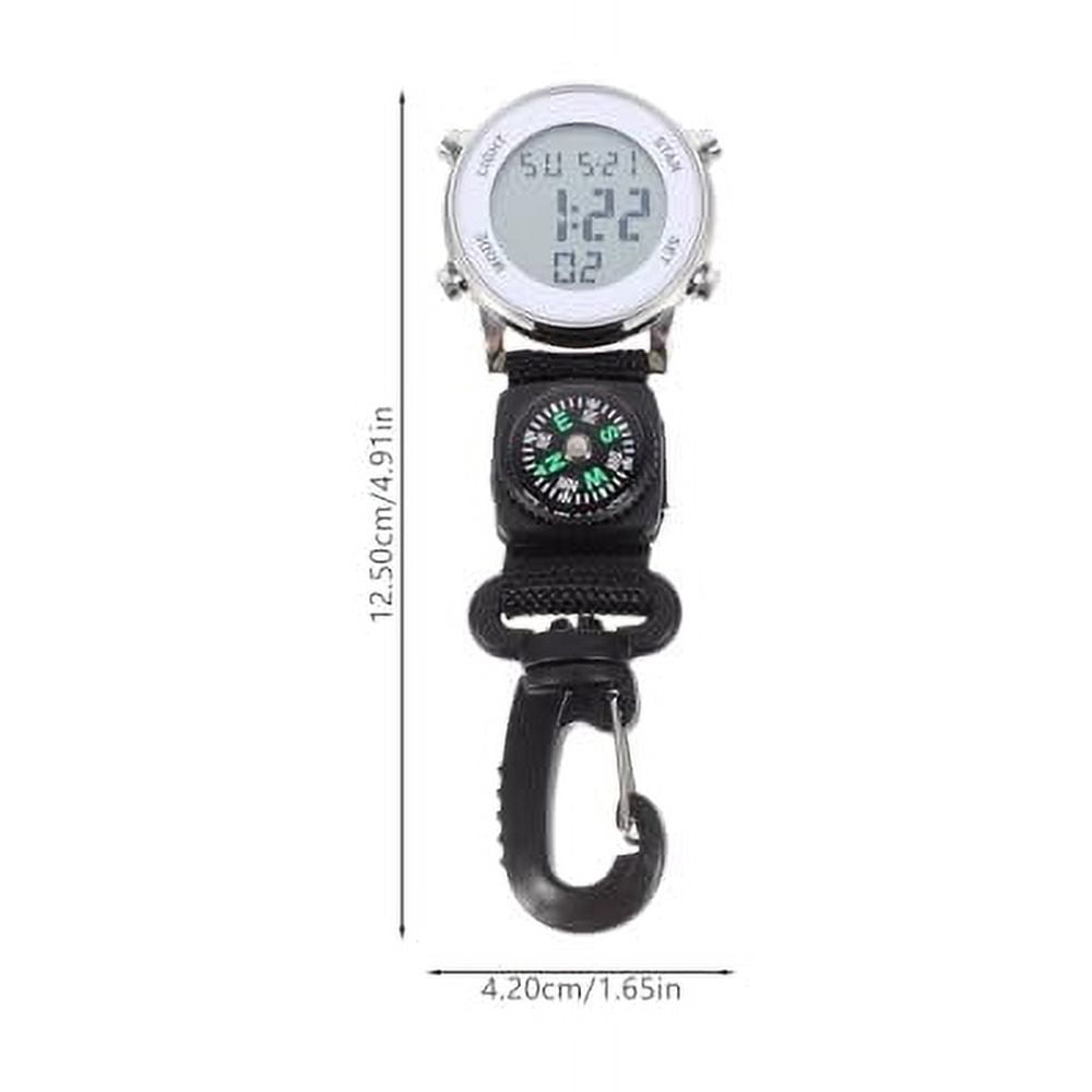 Mikikit Digital Pocket Watch, Clip On Quartz With Portable Hanging ...