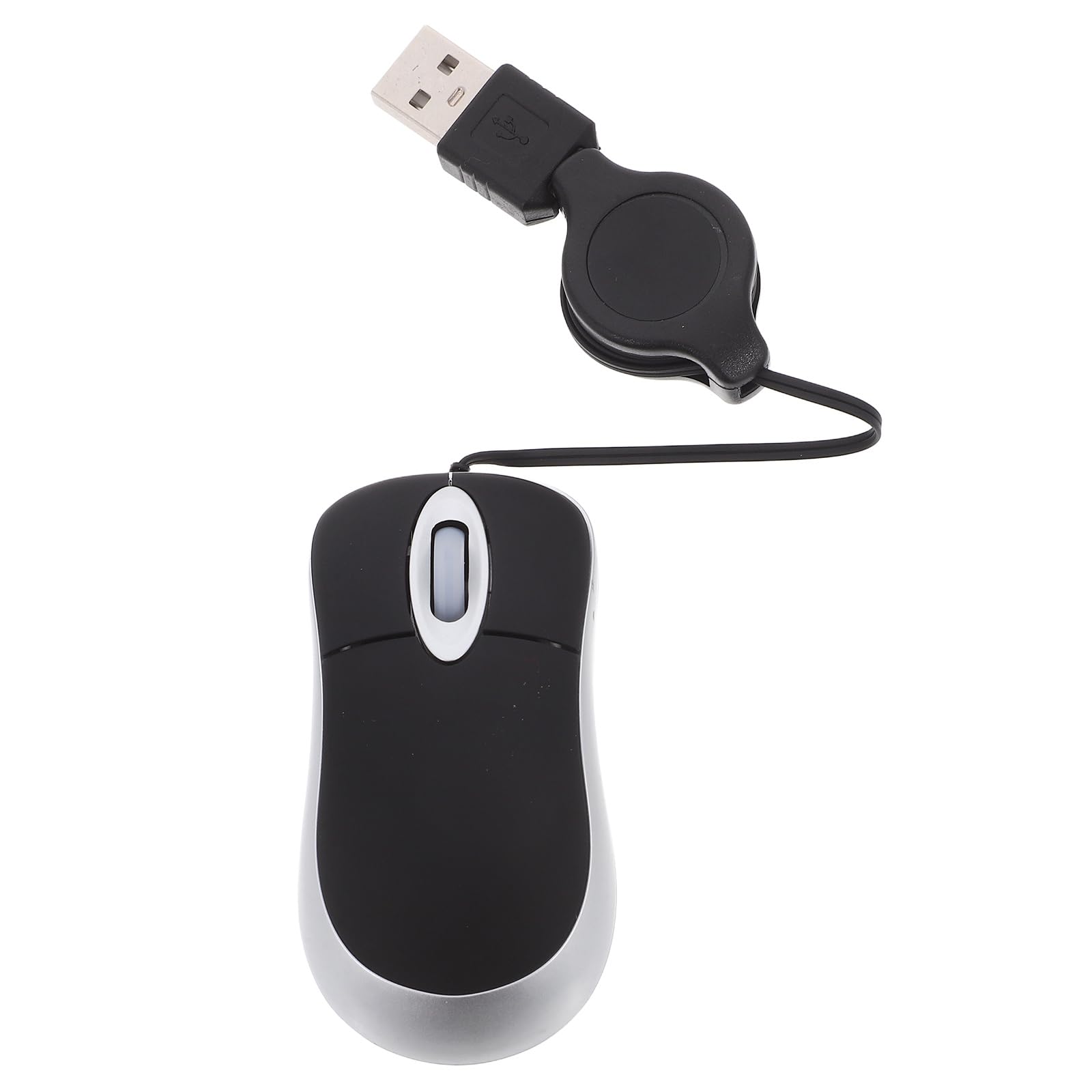 Mikikit Wired Mouse Optical Retractable USB Mouse Laptop Mouse Wire ...