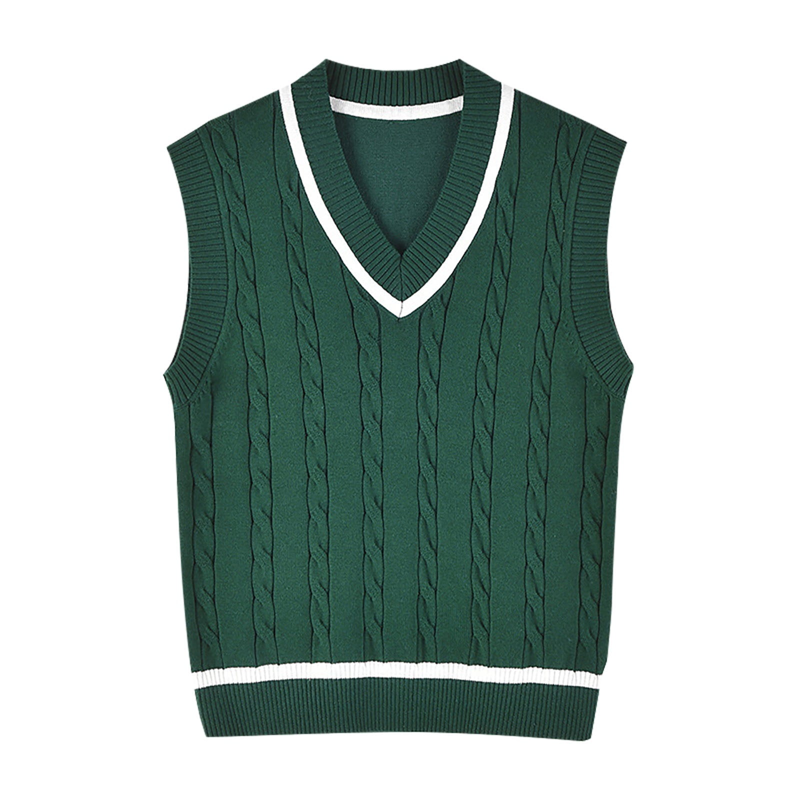 Mikilon 4-10 Years Boys Sweater Vest Unisex Cable Knit Toddler Uniform ...