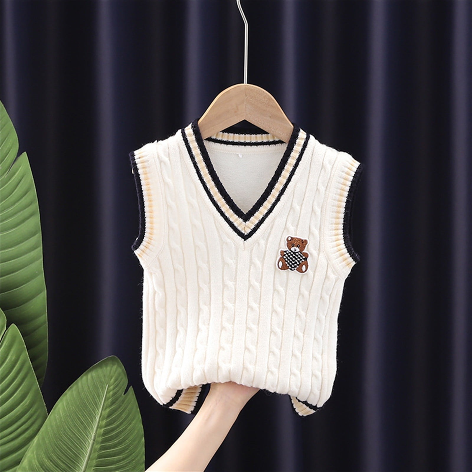 Mikilon Boys and Girls V-Neck Vests Size 2-8 Years Comfort Knitted ...