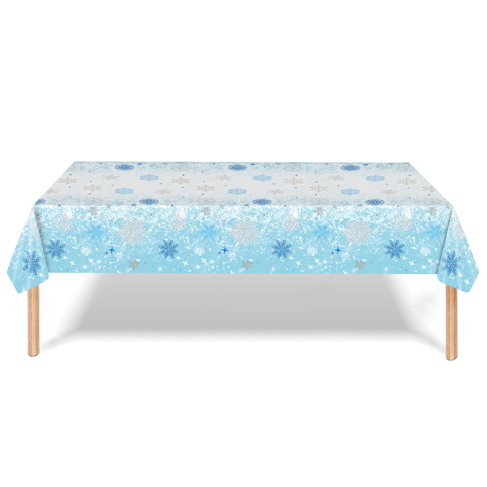 Mikilon Christmas Decorations Snowflake Christmas Party Tablecloth Blue ...