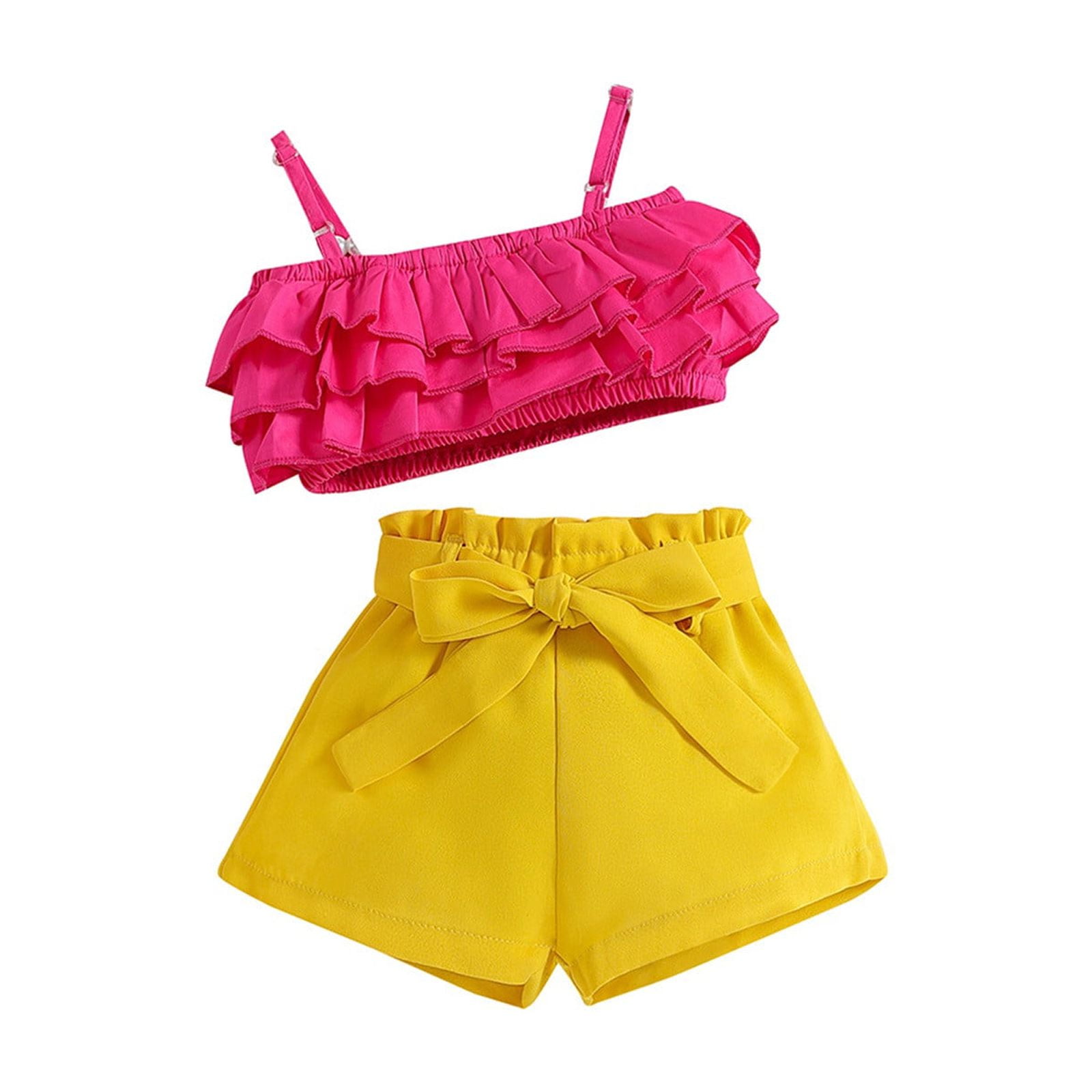 Mikilon Gilrs Sweet Outfit Sets Size 9 Months-5 Years Off the Shoulder ...