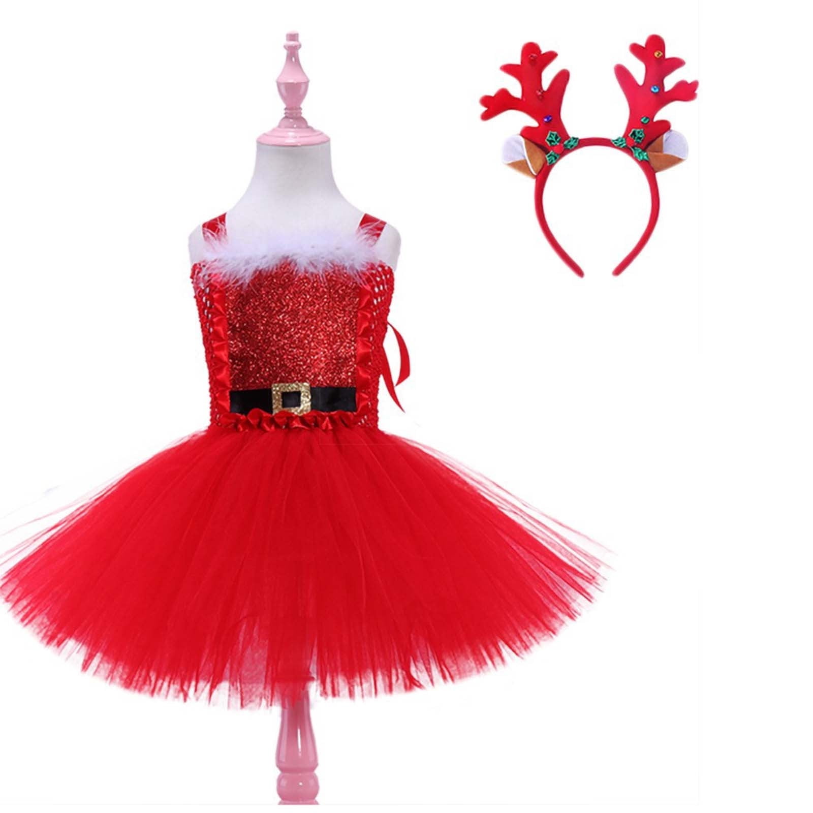 Mikilon Girls Christmas Dresses Holiday Outfits for Girls Kids Clothing ...