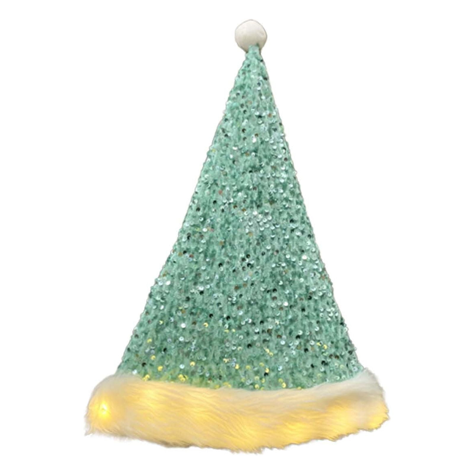 Mikilon Glowing Santa Hat, Santa Hat, Adult Christmas Holiday Hat ...