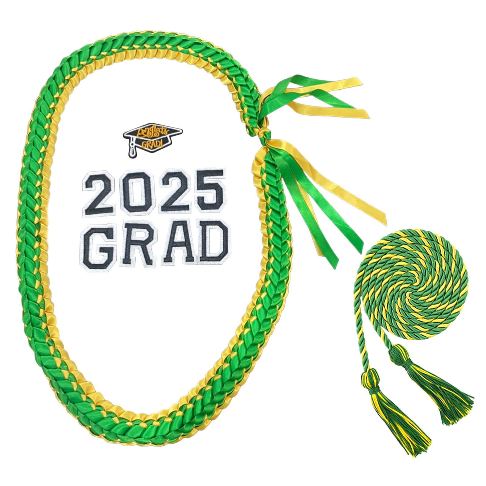 Mikilon Graduation Leis, Grad Decor with Honor Cord Class of 2025 Gifts ...