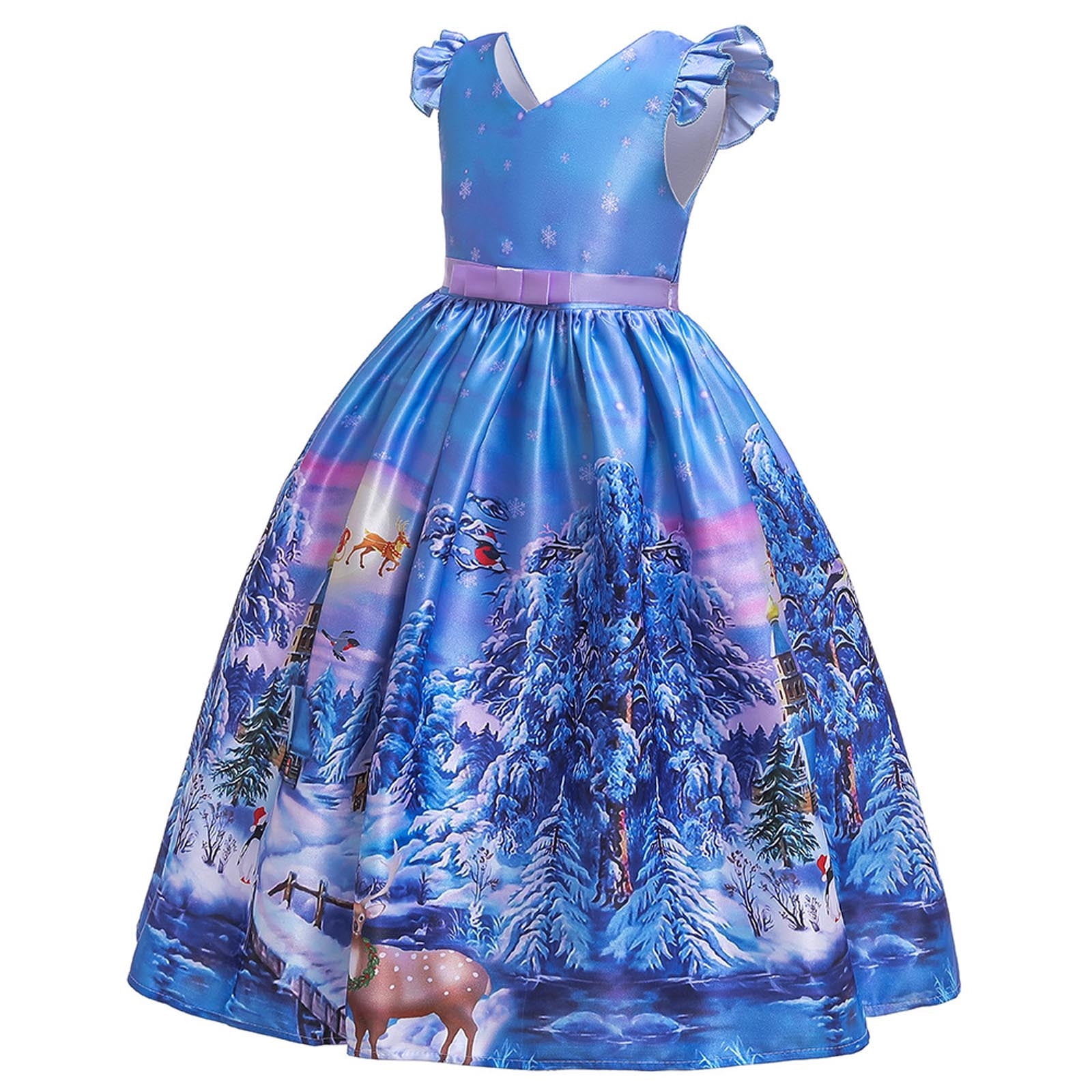 Mikilon New Year Girls Christmas Princess Long Dress European And ...