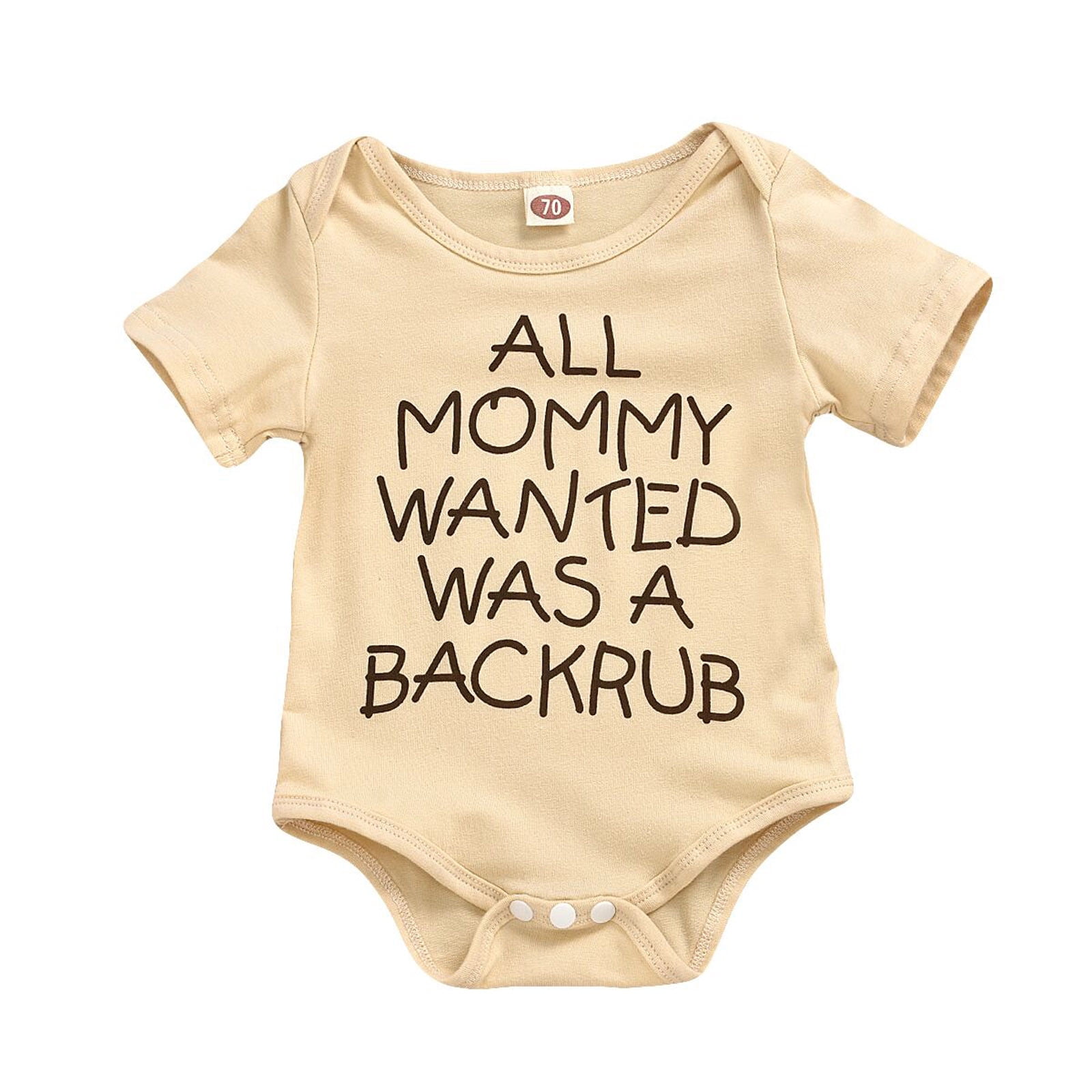 Mikilon Newborn Infant Baby Boys Girls Letter Print Short Sleeve Romper ...