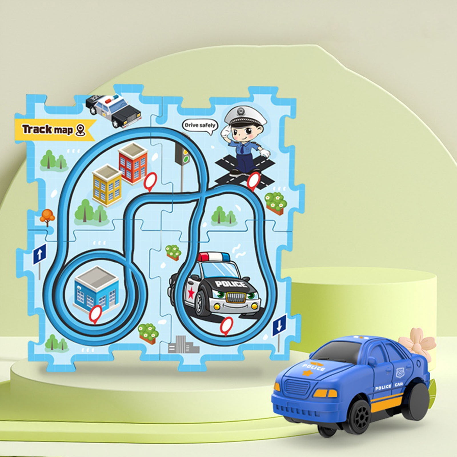 Mikilon Puzzle Track Play Set with Vehicles, New Upgrade Educational ...