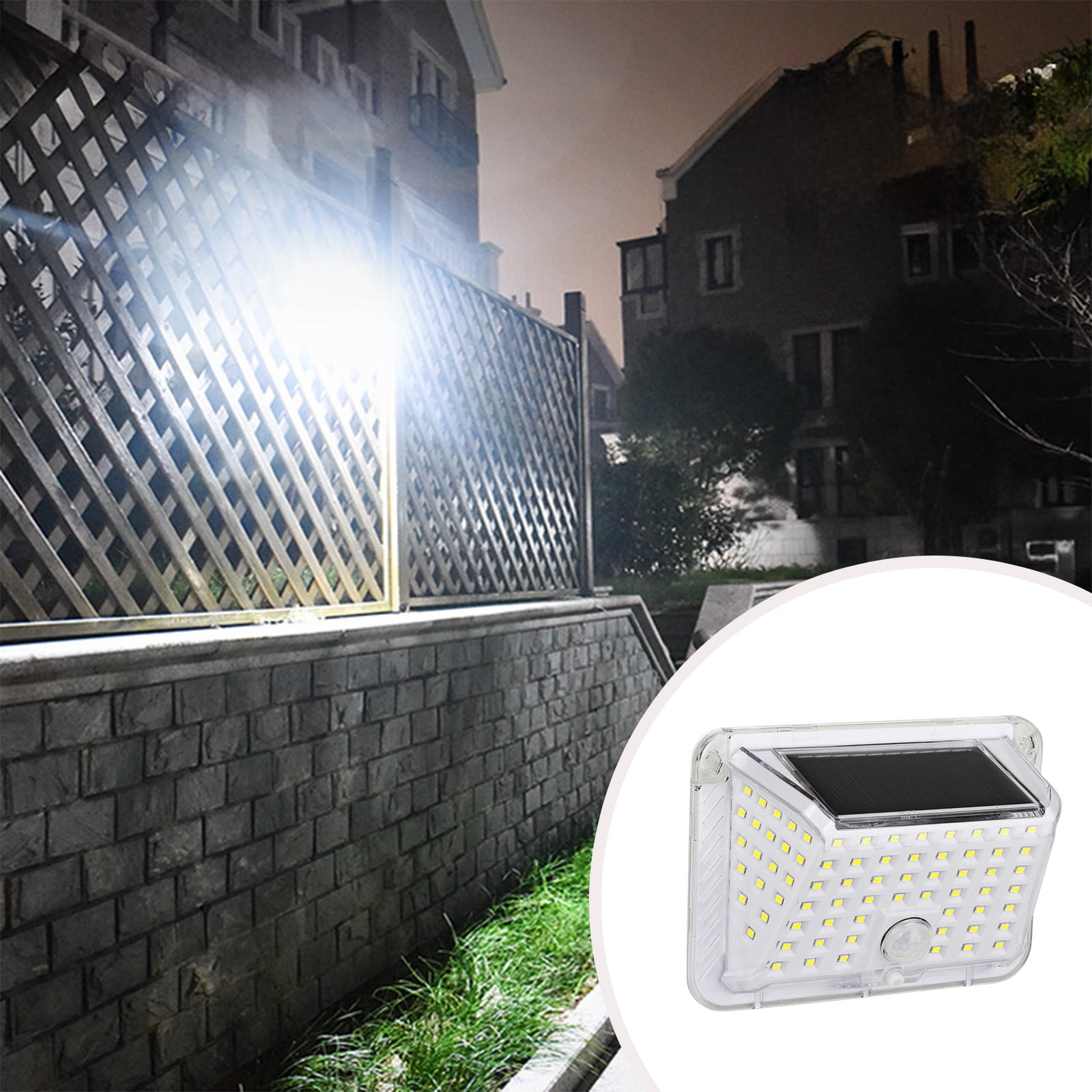 Mikilon Solar Fence Lights Outdoor Motion Sensor 1 Pack, Outside Wall ...