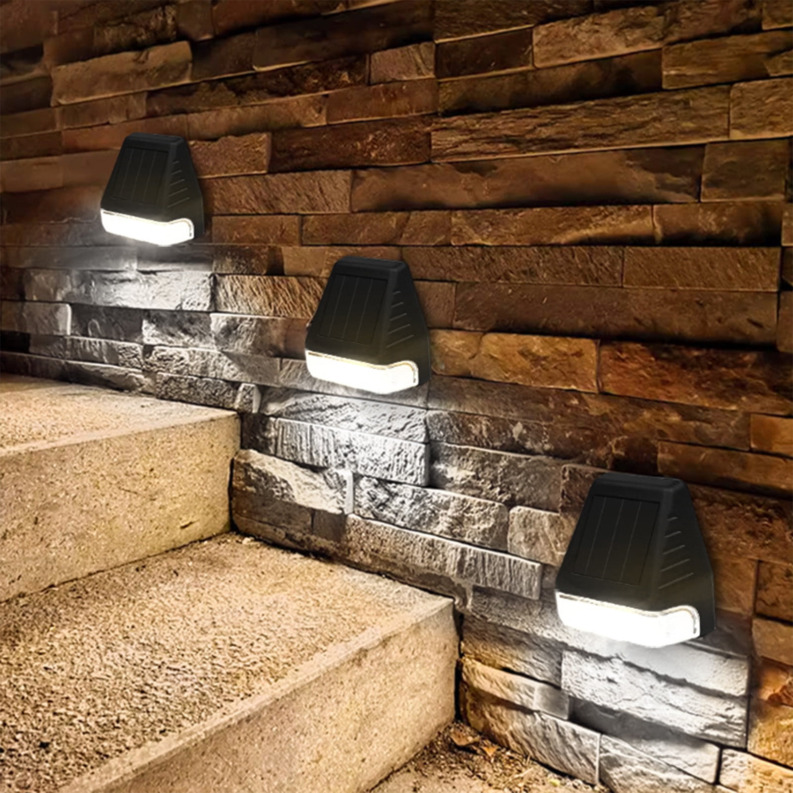 Solar Stair Lights, Outdoor Step Light Waterproof Deck Lighting for ...