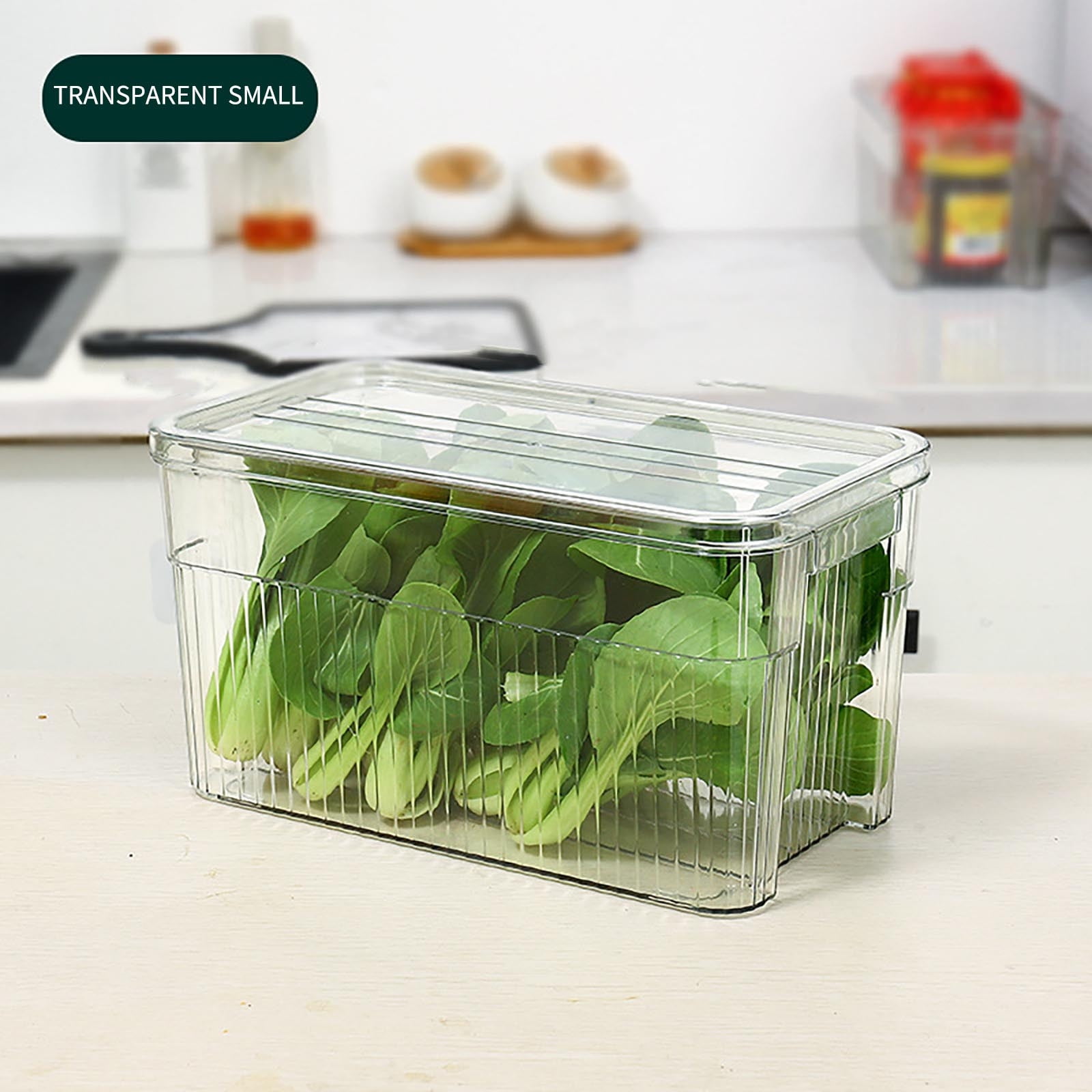 Mikilon Storage Bins Bags, Refrigerator Plastic Storage Stackable Food ...
