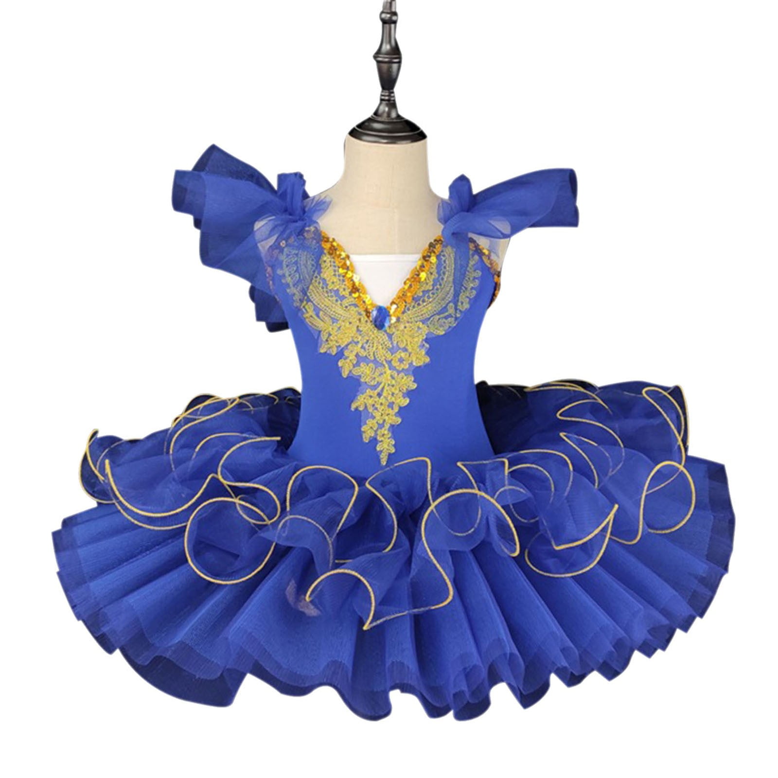 Mikilon Toddler Little Girls Ice Princess Ballerina Costume Dance ...