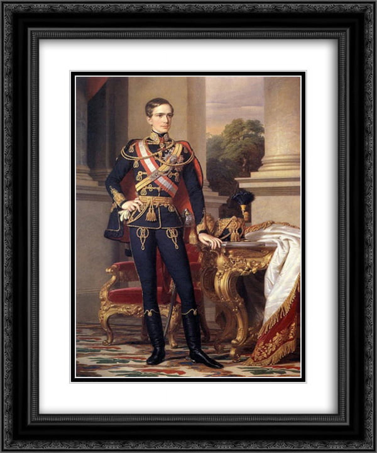 Miklos Barabas 2x Matted 20x24 Black Ornate Framed Art Print 'Portrait ...