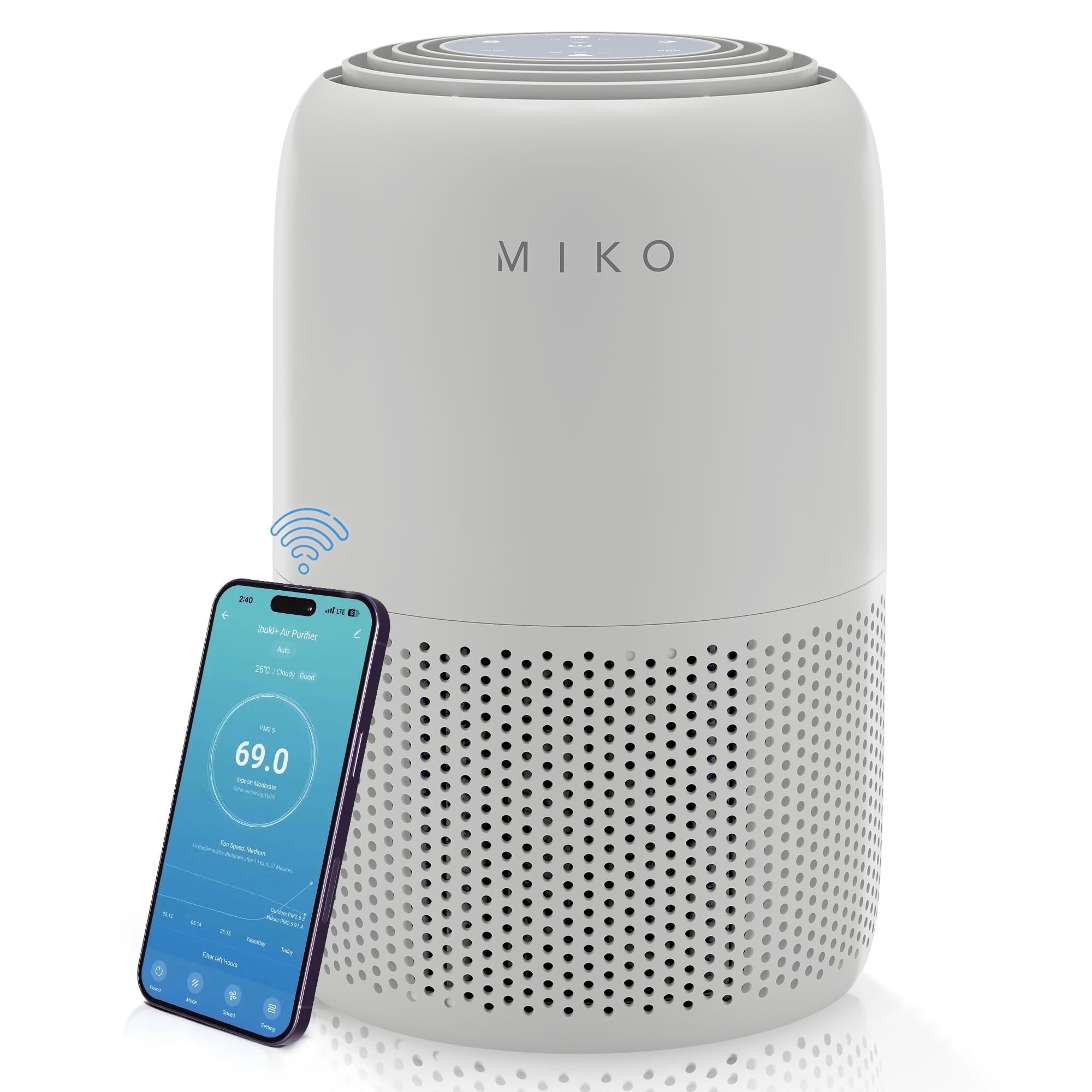 Miko Air Purifier for Large Room up to 770 Sqft - H13 True HEPA Air ...
