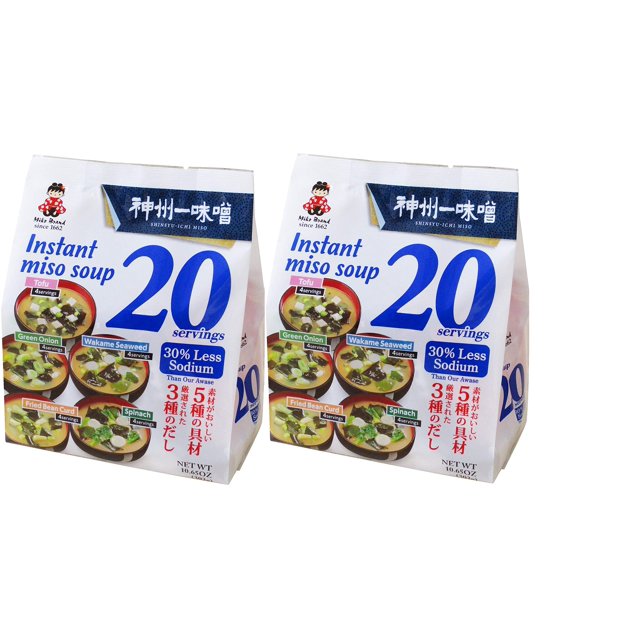 Miko Brand Instant Miso Soup Variety Pack-30% Less Sodium, 10.65 Ounce ...