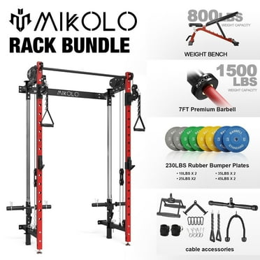 ULTRA FUEGO Power Cage - Multi-Functional Rack with J-Hooks, Dip ...