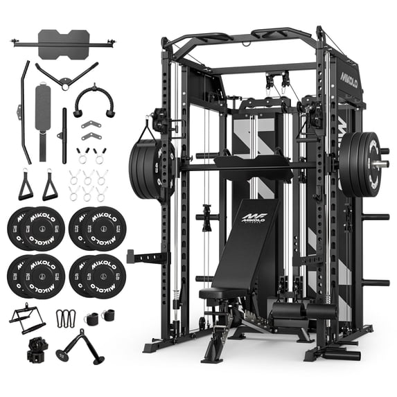 Mikolo HORUS Smith Machine Home Gym, Functional Trainer with 230LBS ...