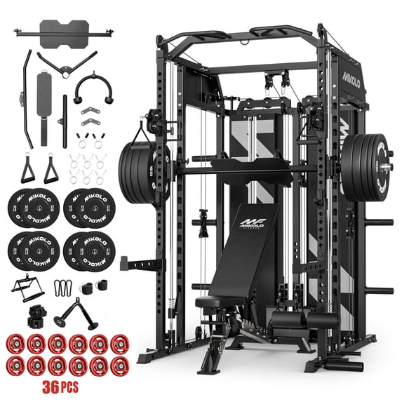Mikolo Horus Smith Machine Home Gym, Functional Trainer with 230LBS ...