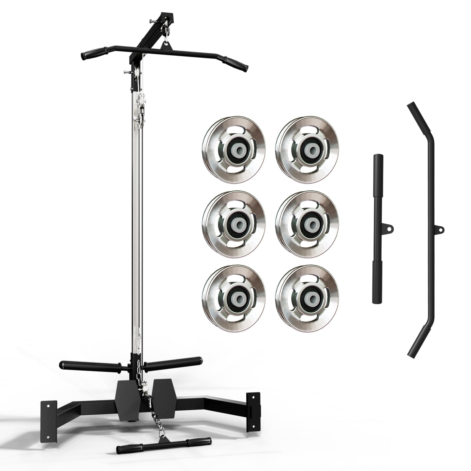 "Mikolo 3"" x 3"" Power Cage Rack Attachments, LAT Pull-Down, Workout Pulley System, Cable ...