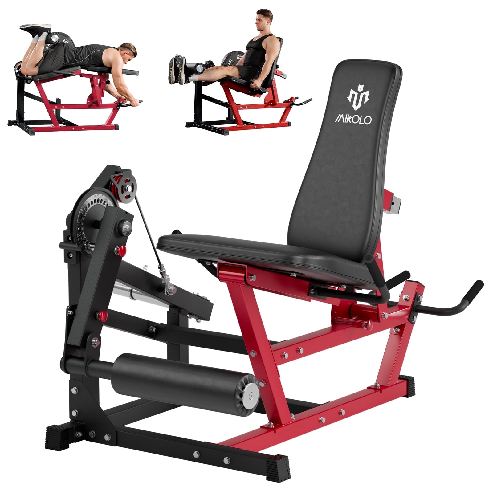 Mikolo TAWERET Leg Extension and Curl Machine, Adjustable Leg Curl ...