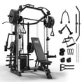 Mikolo Multi-Function Smith Machine Power Cage Home Gym with Cable ...