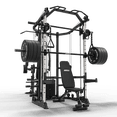 Mikolo Multi-Function Smith Machine Power Cage Home Gym with Cable ...