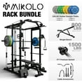 Mikolo Power Cage, Squat Rack with Dual Pulley Cable Crossover System ...