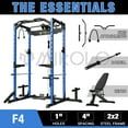 Mikolo Power Rack Cage with LAT Pulldown System, 1200 lbs Capacity for ...