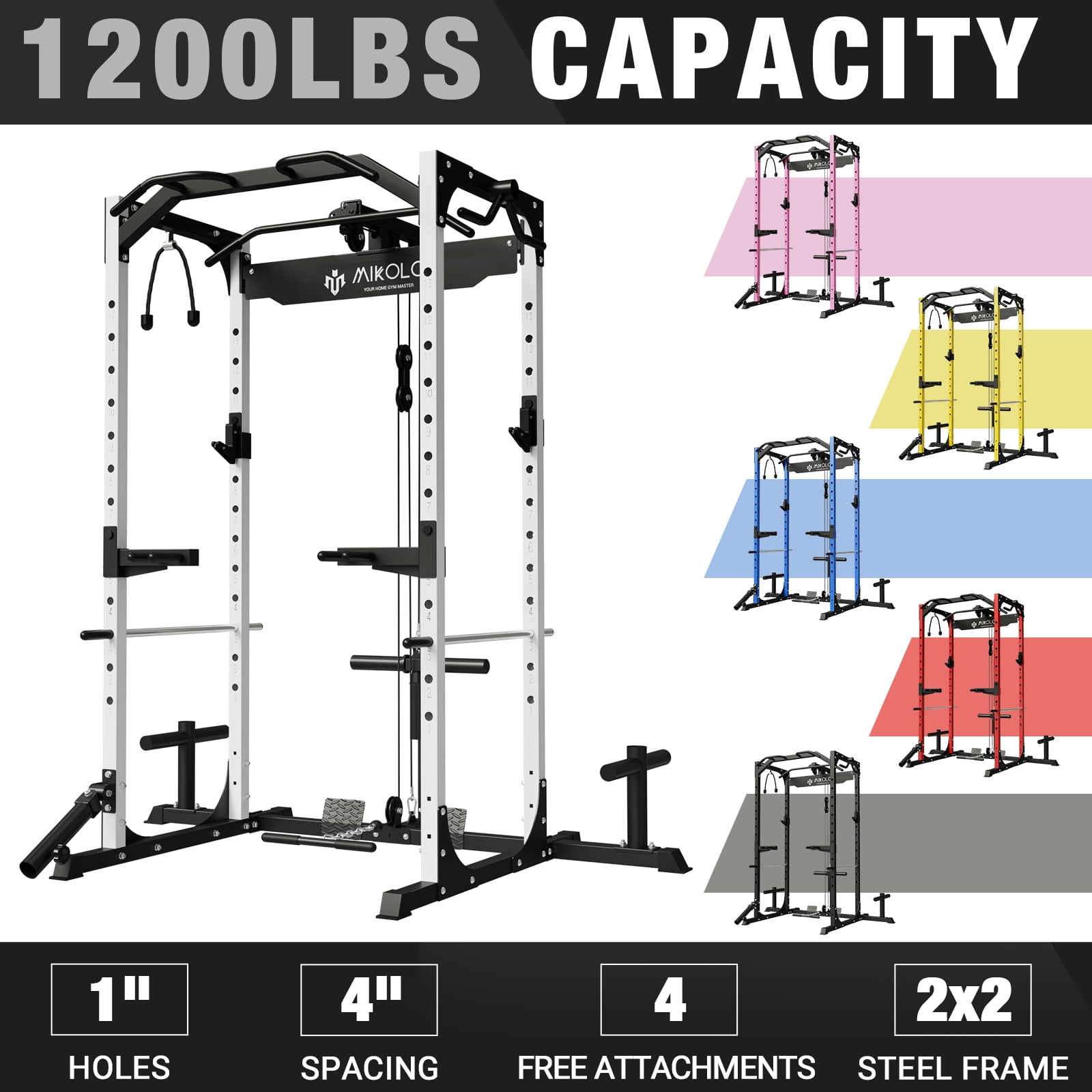 ER KANG Power Rack Cage with LAT Pulldown, 1200LB Australia | Ubuy