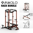 Mikolo Power Rack Cage with LAT Pulldown System,1200LBS Capacity Power ...