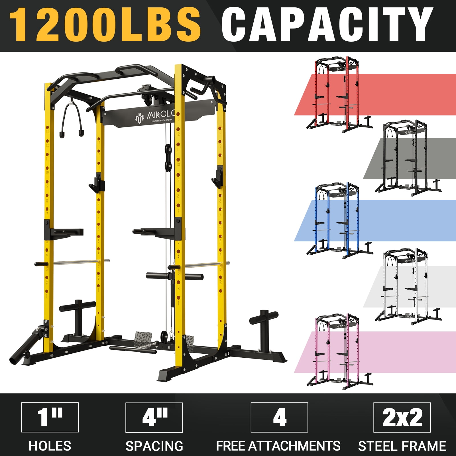 Mikolo Power Rack Cage - Multi-Functional Squat Rack Nepal | Ubuy