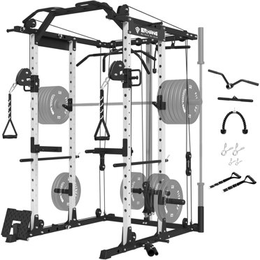 TROPOW Power Cage with LAT Pulldown, Multi-Functional Power Rack with ...
