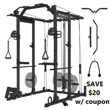 JOMEED Half Rack Squat Rack for Weight Lifting, 1000LBS Capacity Power ...