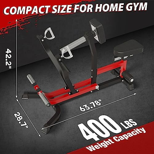 Mikolo Seated Row Machine, Back Machines Home Gym Plate Loaded ...